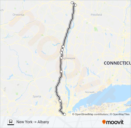Ruta ADIRONDACK TRAILWAYS 276: horarios, paradas y mapas - Albany (Suny ...