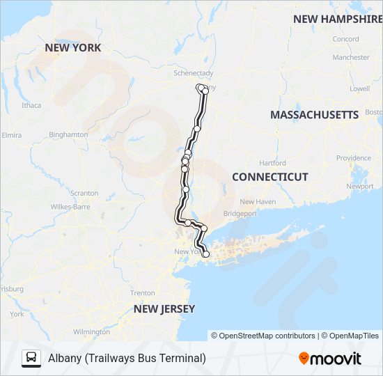 Ruta adirondack trailways 411: horarios, paradas y mapas - Albany ...