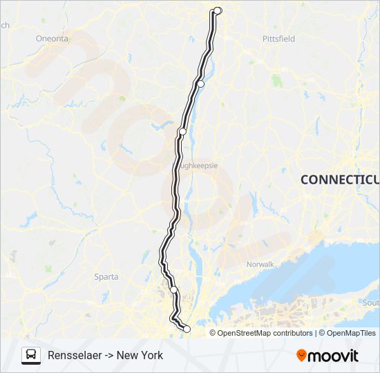 Ruta ADIRONDACK TRAILWAYS 501: horarios, paradas y mapas - New York (P ...