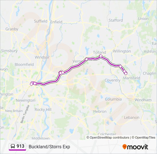 913 Route: Schedules, Stops & Maps - 913 - Hartford Via Buckland Hills ...