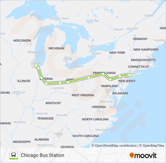 Ruta FLIXBUS N2640: horarios, paradas y mapas - Chicago Bus Station ...