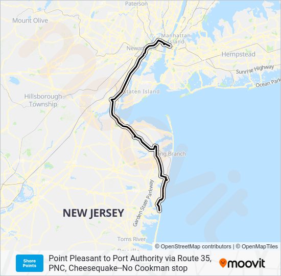 200 Route: Schedules, Stops & Maps - Point Pleasant to Port Authority ...