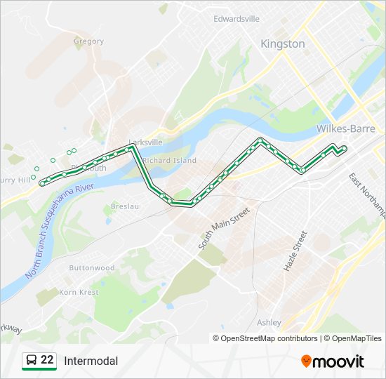Ruta 22: horarios, paradas y mapas - Intermodal (Actualizado)