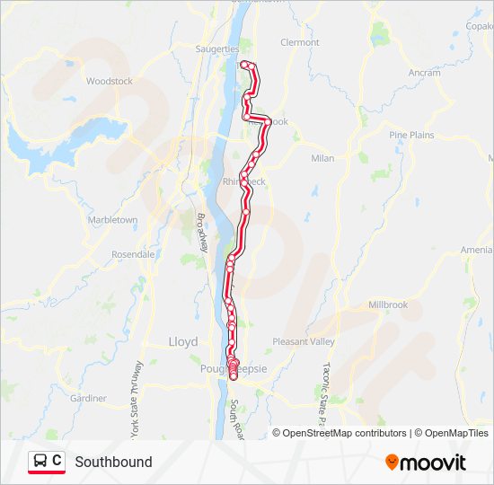 Ruta C: horarios, paradas y mapas - Southbound (Actualizado)