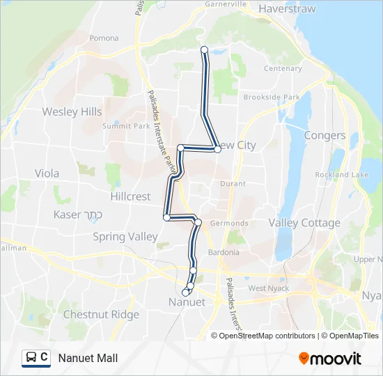 C Route: Schedules, Stops & Maps - Nanuet Mall (Updated)