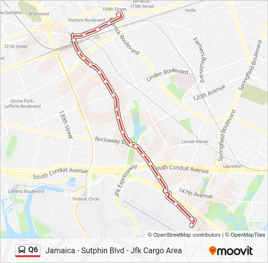 Ruta Q6: horarios, paradas y mapas - JFK Cargo Area Via Sutphin Bl Via ...