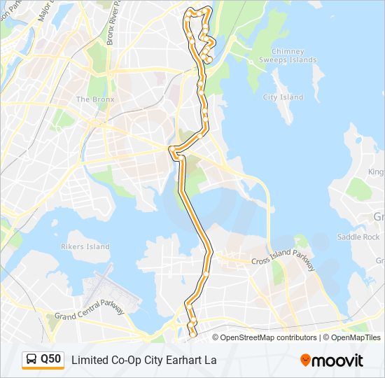 q50 Route: Schedules, Stops & Maps - Limited Co-Op City Earhart La ...
