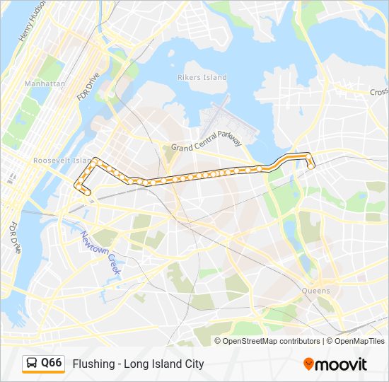 Q66 Route: Schedules, Stops & Maps - Queens Plz Via Northern Bl (Updated)