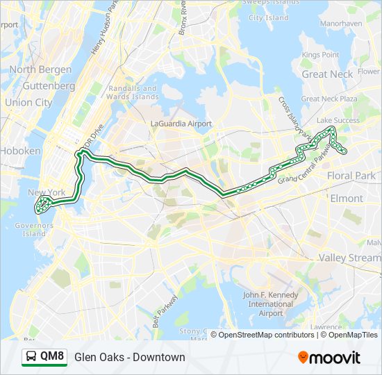qm8 Route: Schedules, Stops & Maps - Glen Oaks 260 St Via H Hrdng Exy ...