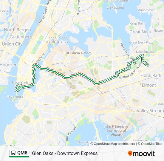 QM8 Route: Schedules, Stops & Maps - Glen Oaks 260 St Via H Hrdng Expwy ...