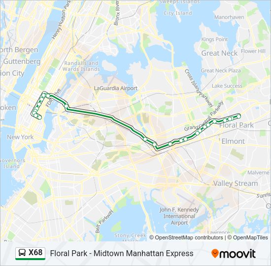 X68 Route: Schedules, Stops & Maps - Floral Park Via Hillside (Updated)