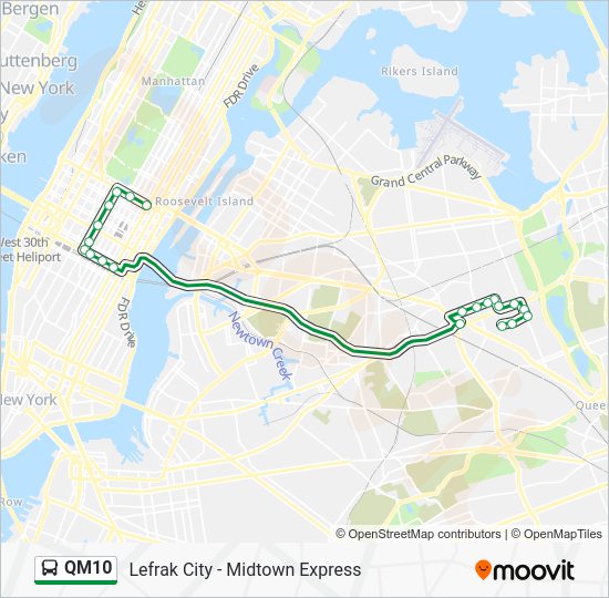 qm10 Route: Schedules, Stops & Maps - Midtown 57 St Via 6 Av (Updated)