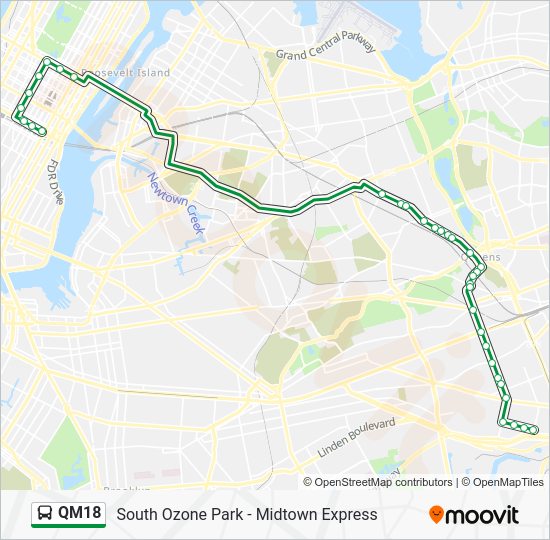QM18 Route: Schedules, Stops & Maps - S. Ozone Pk 130 St Via Lefferts ...