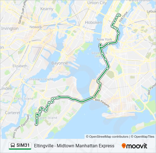Ruta sim31: horarios, paradas y mapas - Midtown Via 23 St Via Madison ...
