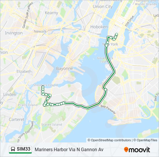 sim33 Route: Schedules, Stops & Maps - Mariners Harbor Via N Gannon Av ...