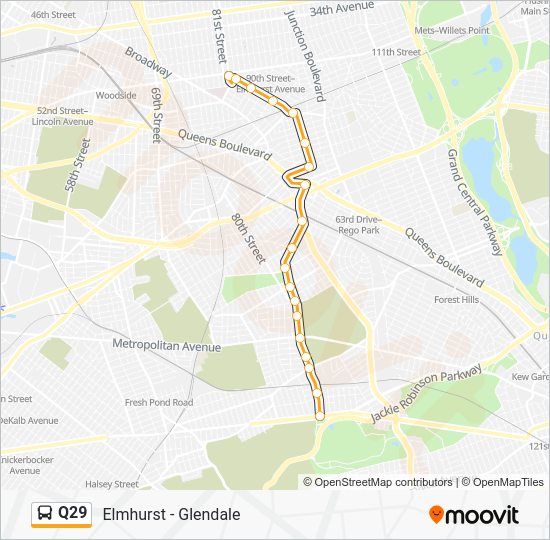 Q29 Route: Schedules, Stops & Maps - Glendale (Updated)