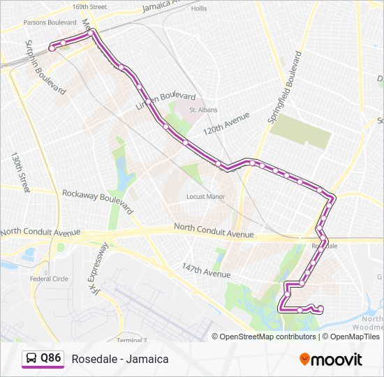 Ruta Q86: horarios, paradas y mapas - Rush Jamaica Center Via Merrick ...