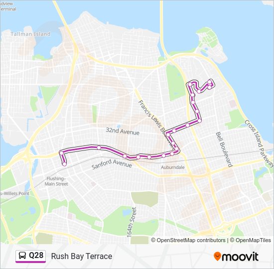 Q28 Route: Schedules, Stops & Maps - Rush Bay Terrace (Updated)