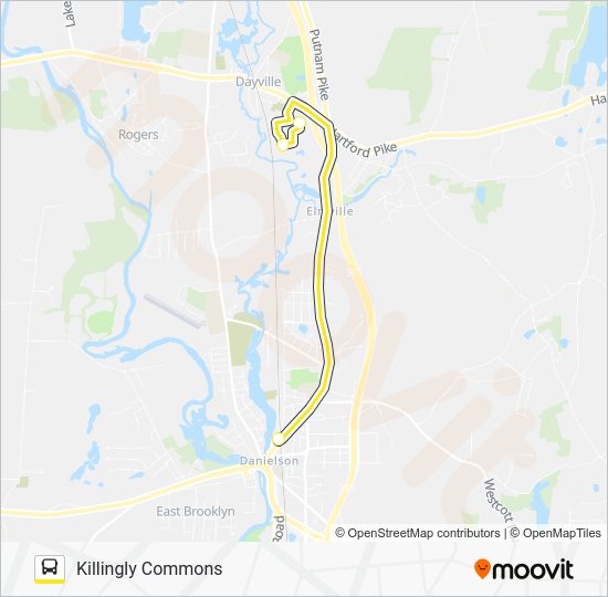 Ruta WEEKENDER: horarios, paradas y mapas - Killingly Commons (Actualizado)