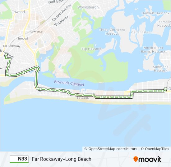 n33 Route: Schedules, Stops & Maps - Far Rockaway (Updated)
