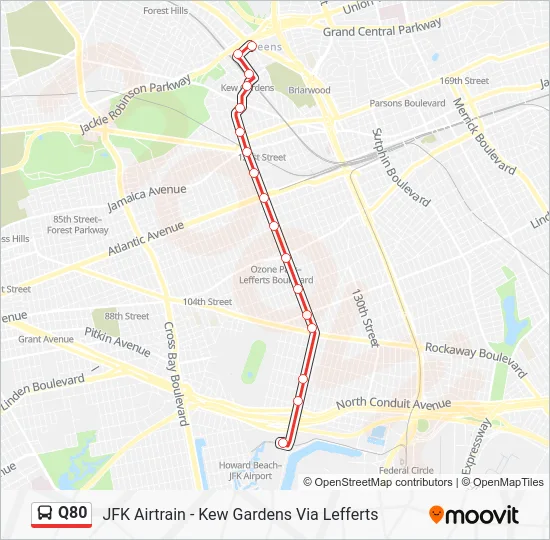 Ruta Q80: horarios, paradas y mapas - JFK Airport Via Lefferts Bl ...