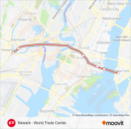 RED Route: Schedules, Stops & Maps - Newark - World Trade Center (Updated)