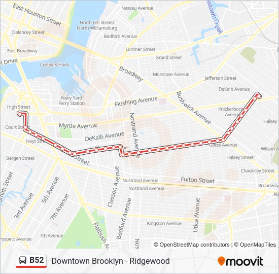 Ruta b52: horarios, paradas y mapas - Ridgewood Term Via Gates ...