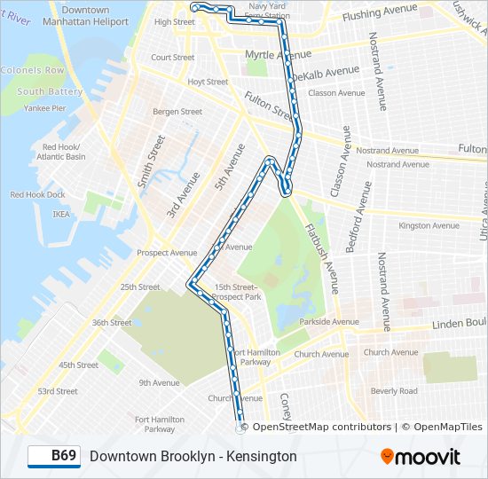 b69 Route: Schedules, Stops & Maps - Downtown Bklyn Sands St Via ...