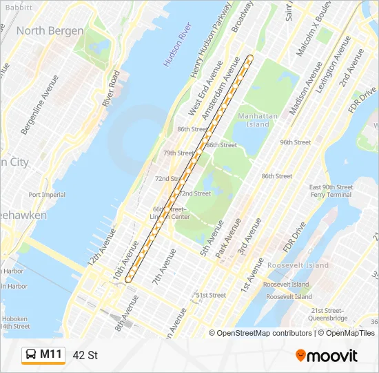 M11 Route: Schedules, Stops & Maps - 42 St (Updated)