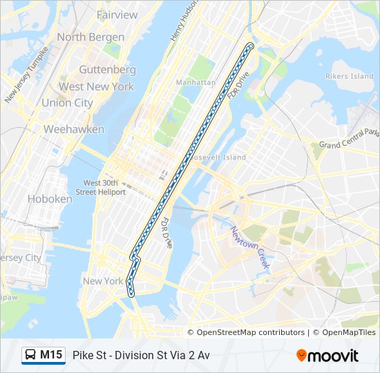 m15 Route: Schedules, Stops & Maps - Pike St - Division St Via 2 Av ...