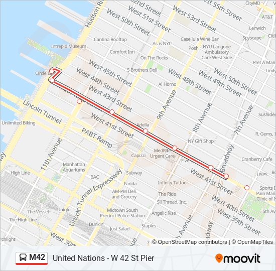 m42 Route: Schedules, Stops & Maps - West Side Pier 12 Av Crosstown ...