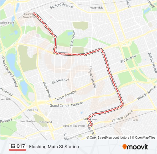 q17 Route: Schedules, Stops & Maps - Flushing Main St Station (Updated)