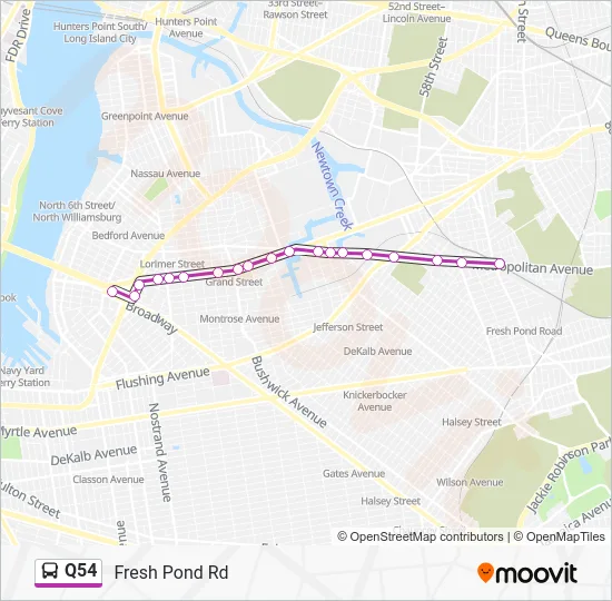 Q54 Route: Schedules, Stops & Maps - Fresh Pond Rd (Updated)