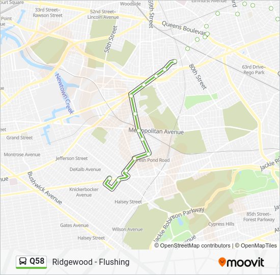Ruta Q58: horarios, paradas y mapas - Ridgewood Terminal Via Corona Av ...