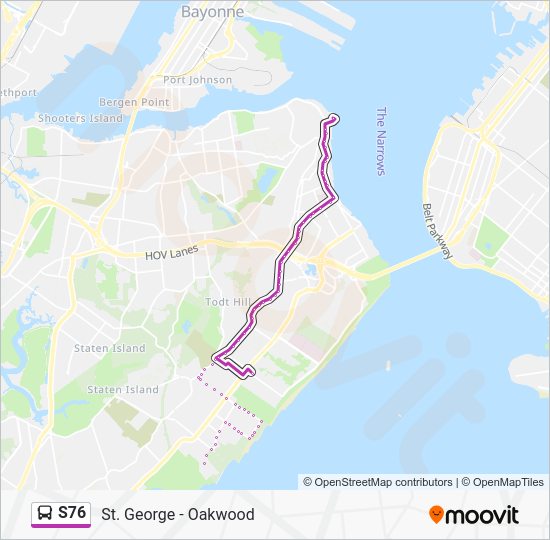 Ruta s76: horarios, paradas y mapas - St George Ferry (Actualizado)