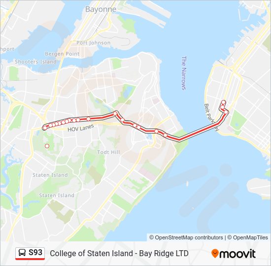 S93 Route: Schedules, Stops & Maps - Limited Willowbrook S I Coll Via ...