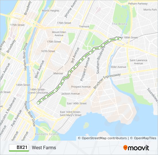 bx21 Route: Schedules, Stops & Maps - West Farms (Updated)