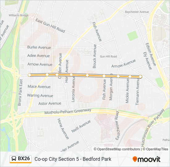 Ruta bx26: horarios, paradas y mapas - White Plains Rd (Actualizado)