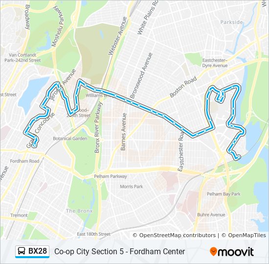 bx28 Route: Schedules, Stops & Maps - Co-Op City Earhart Lane Via ...