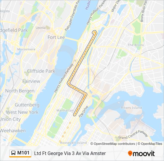 M101 Route: Schedules, Stops & Maps - Ltd Ft George Via 3 Av Via Amster ...