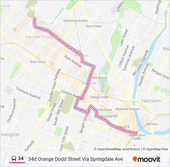 Ruta 34: horarios, paradas y mapas - 34d Orange Dodd Street Via ...