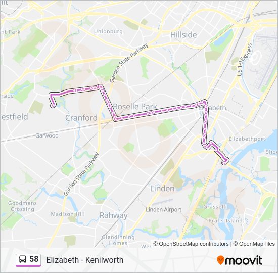 58 Route: Schedules, Stops & Maps - Union College Cranford (Updated)