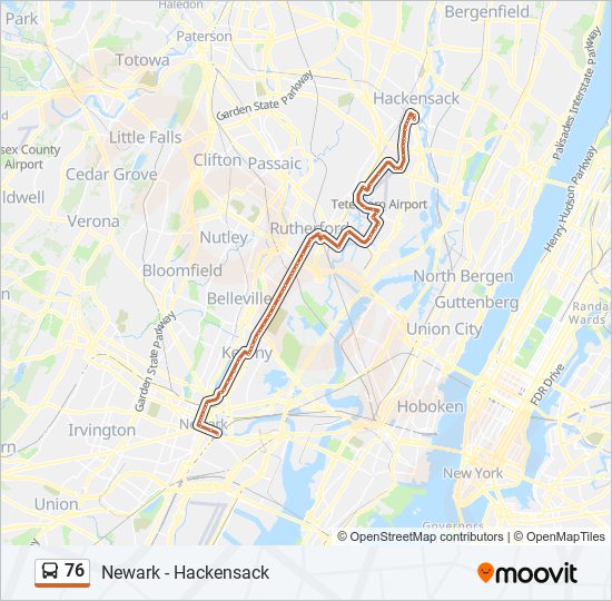 76 Route: Schedules, Stops & Maps - 76m Newark Penn Sta Via Meadowlands ...