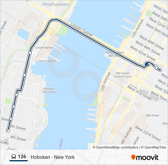 Ruta 126: horarios, paradas y mapas - New York Via Clinton (Actualizado)