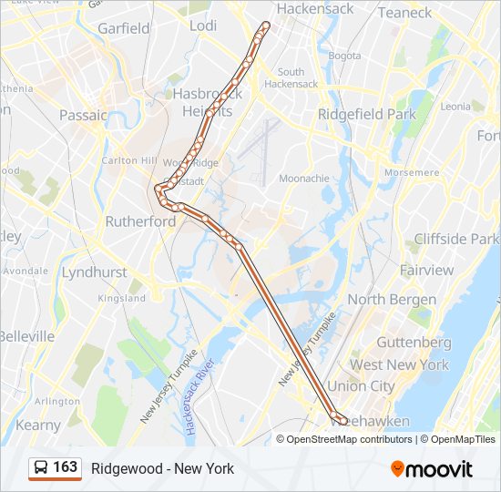 163 Route: Schedules, Stops & Maps - Hackensack Summit/Essex (Updated)