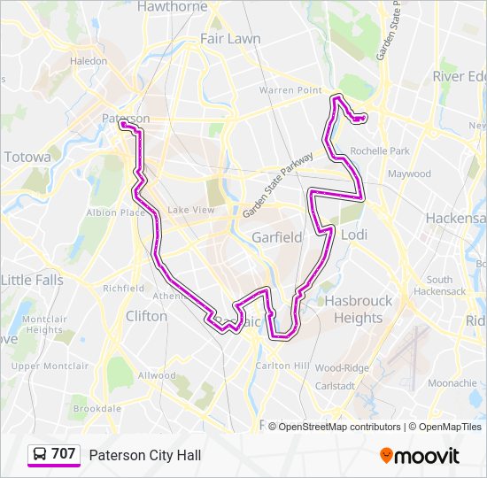 707 Route: Schedules, Stops & Maps - Paterson City Hall (Updated)