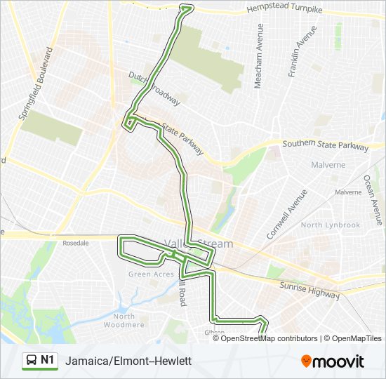n1 Route: Schedules, Stops & Maps - Hewlett (Updated)