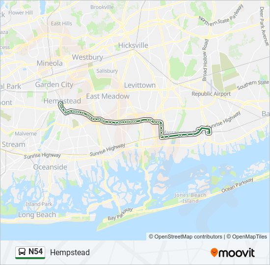 n54 Route: Schedules, Stops & Maps - Hempstead (Updated)