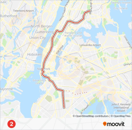 2 Route: Schedules, Stops & Maps - Uptown & The Bronx (Updated)