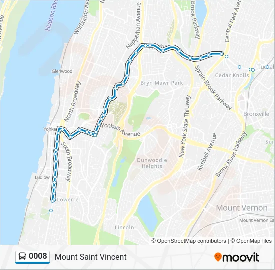 0008 Route: Schedules, Stops & Maps - Mount Saint Vincent (Updated)